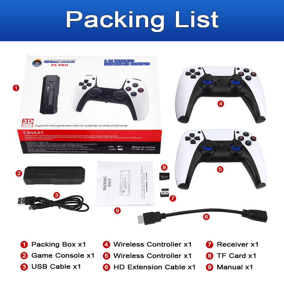 A P5 Pro Game Console Hd 4k Video Built In 41000+games 2.4g Wireless ...