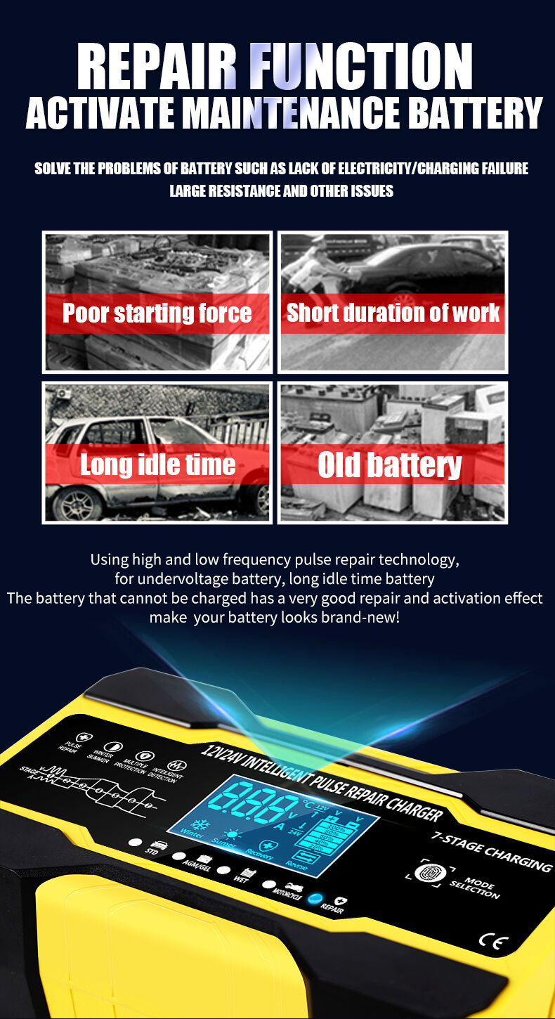 Portable Automatic Car Battery Charger Oem&odm 12v 24v 10a Automatic ...