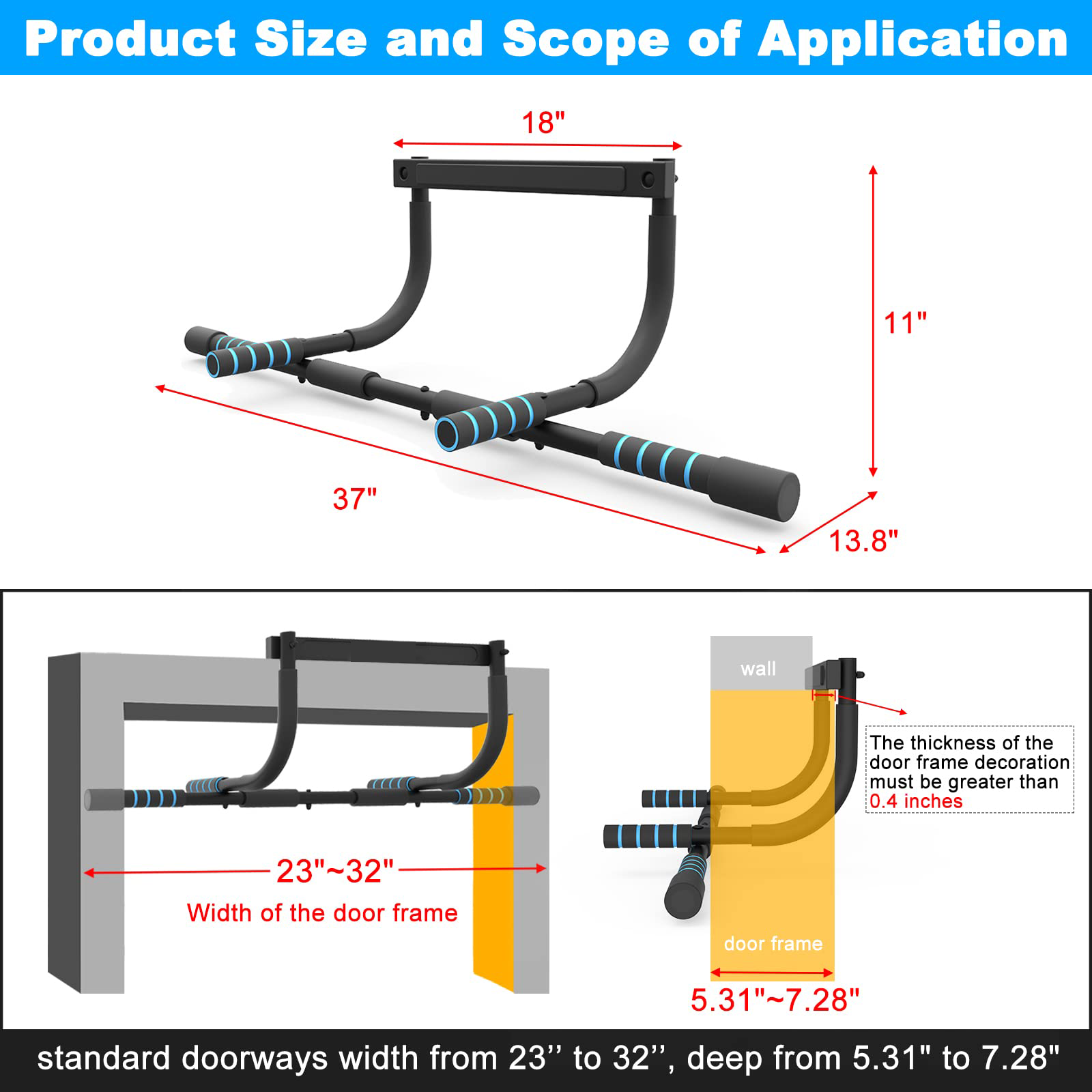 Buy Wholesale China Doorway Pull-up Bar Resistance Bands Training Pull ...