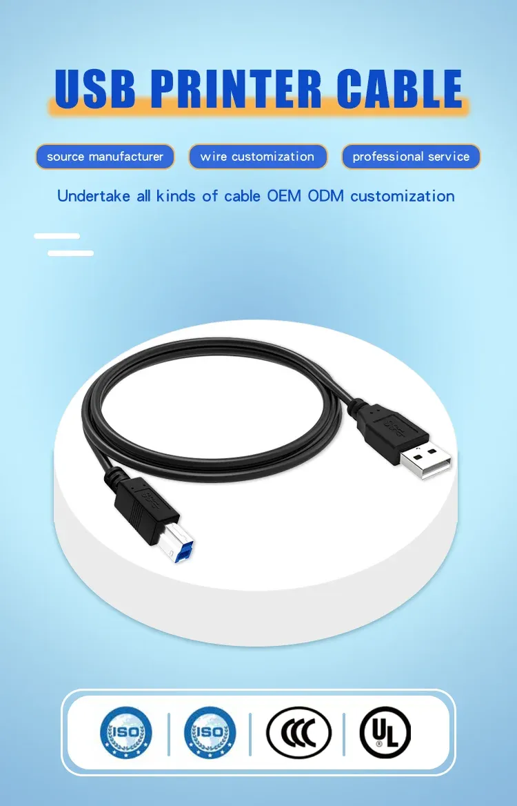 Buy Wholesale China Usb Printer Cable Usb 3.0 Print Cable Type A Male ...