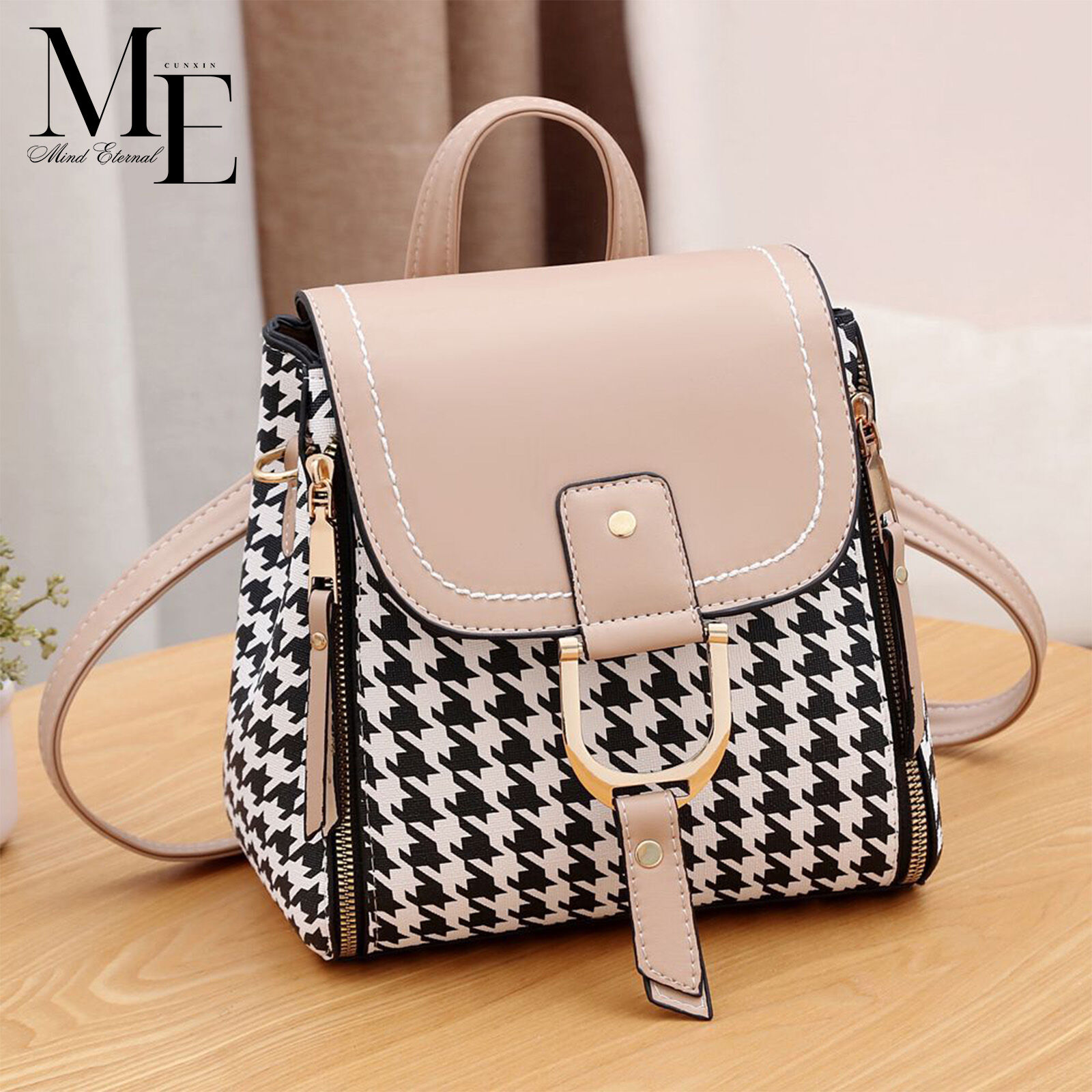 Buy Wholesale China 202311m24 Preppy Style Flap Hand Bag Houndstooth ...