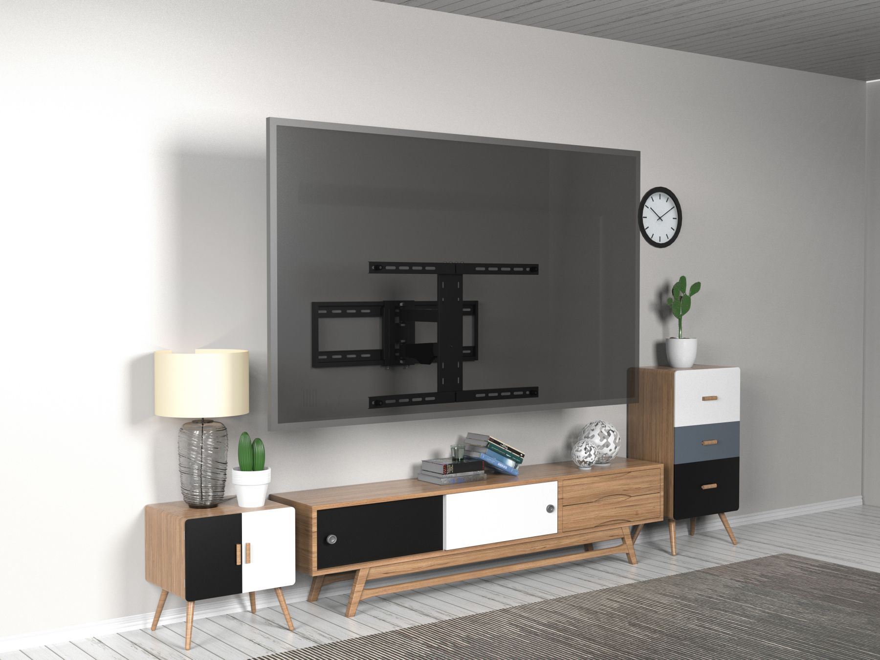 Full Motion Tv Wall Mount With 60kg Capacity, Suitable For 38 To 80inch ...