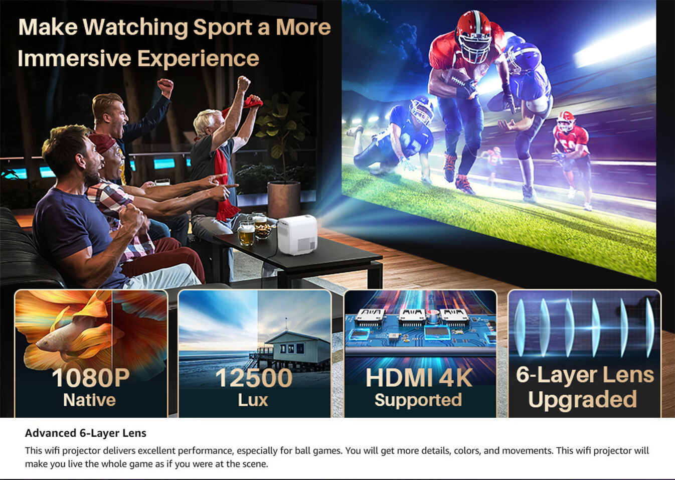 Buy Wholesale China 1080p Android Mini Projector Portable Outdoor Movie ...