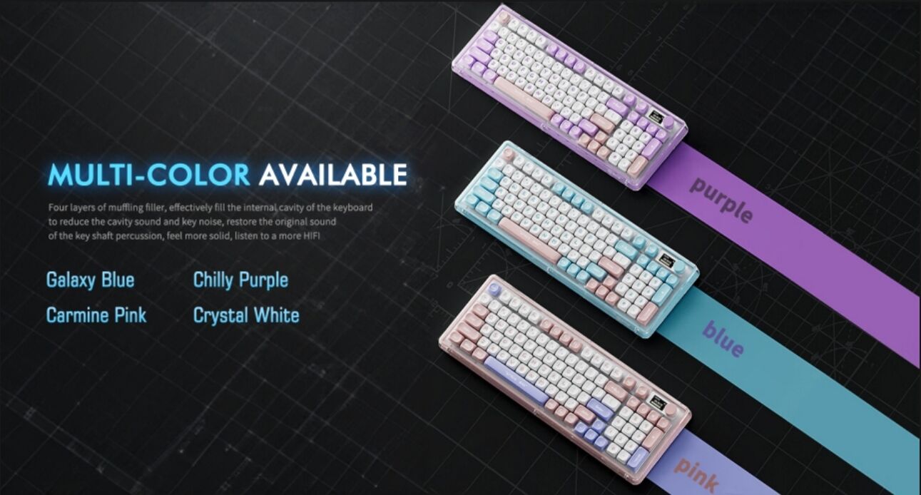 Buy Wholesale China V99-colorful Tri-modes Three Color Keycaps Rgb ...