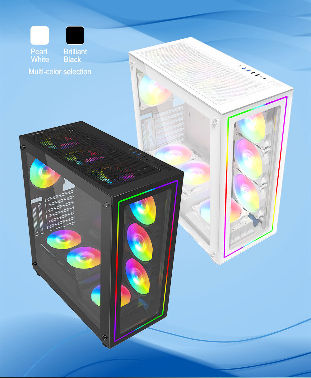 Powercase Latest Gaming Computer Case Mid Tower Atx Pc Case Oem ...