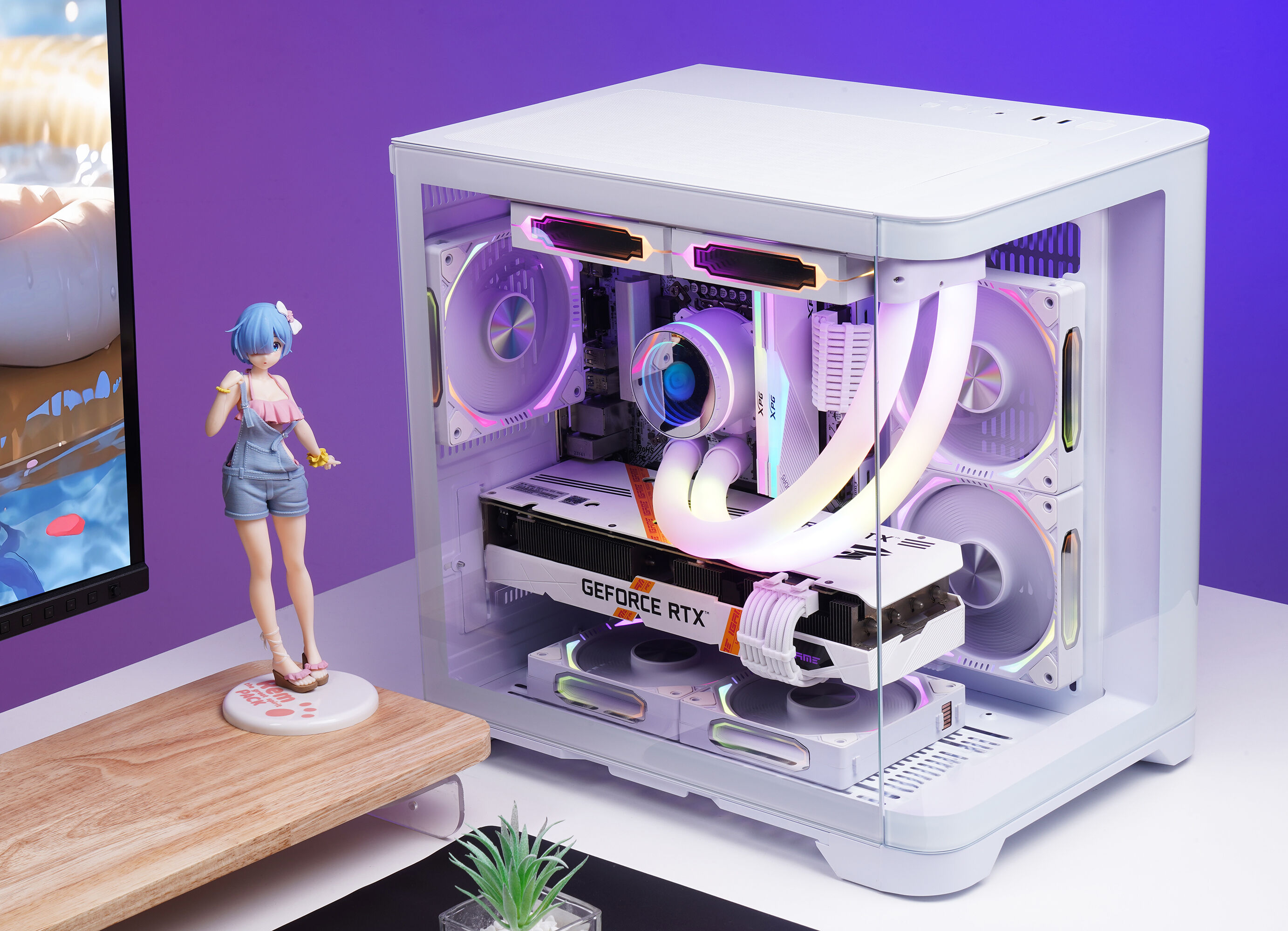 Factory Wholesale White M-atx Gaming Case Gaming Desktop Chassis Curved ...