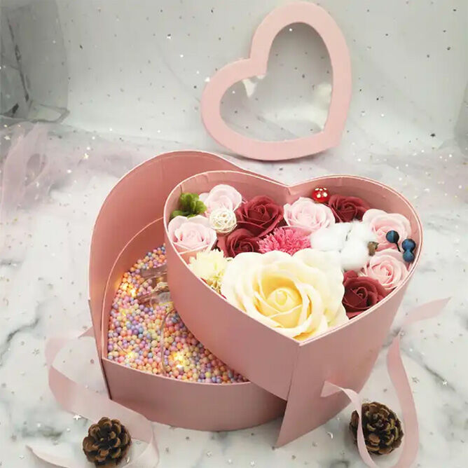 Buy Wholesale China Wholesale Pink Revolving Roses Flower Box 2 Layers ...