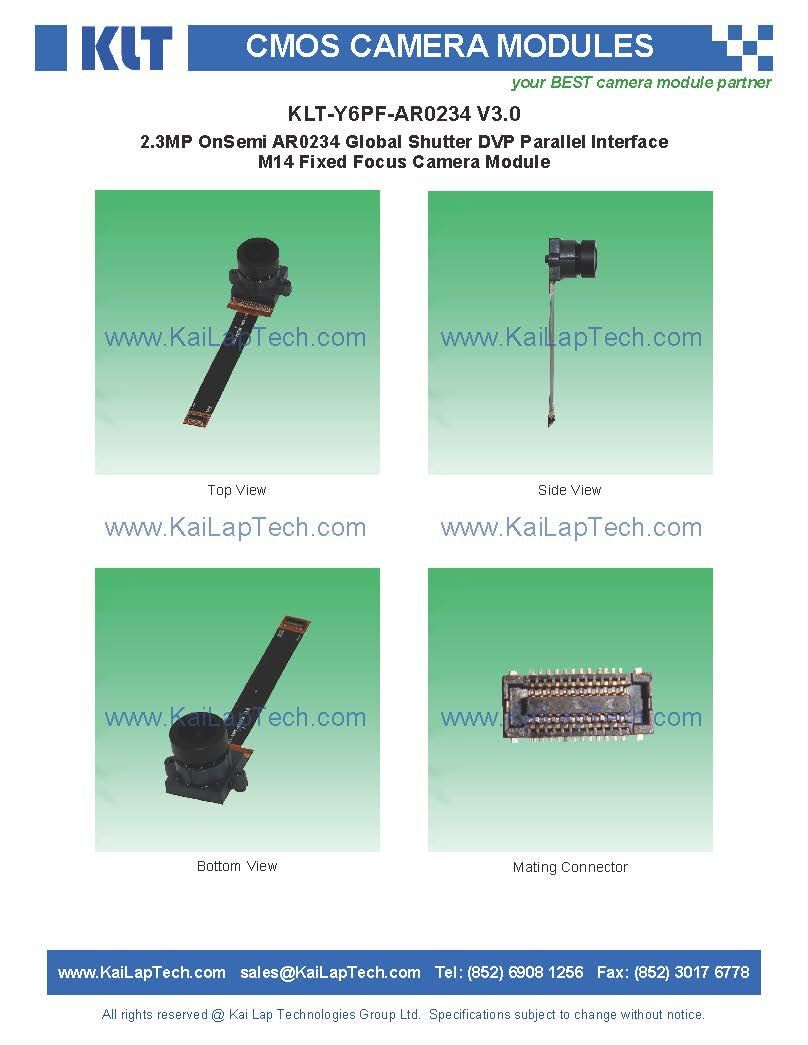 Buy Wholesale Hong Kong SAR Klt-y6pf-ar0234 V3.0 2.3mp Ar0234 Global ...