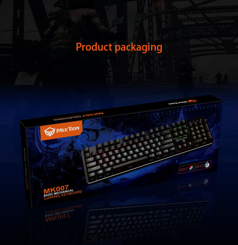 Buy Wholesale China Hot Meetion Mt-mk007 Mechanical Full Key Anti-ghosting Rainbow Backlit ...