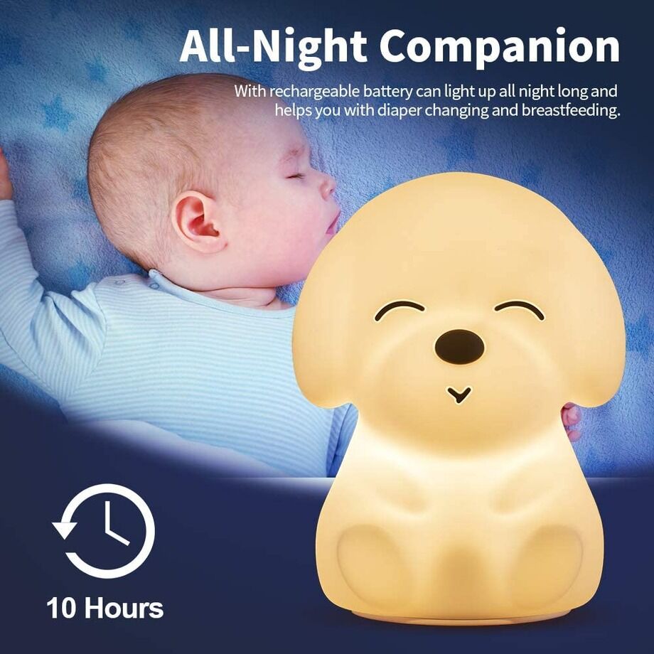 Woo Cute Baby Puppy Night Light For Bedroom Kawaii Nightlight For ...