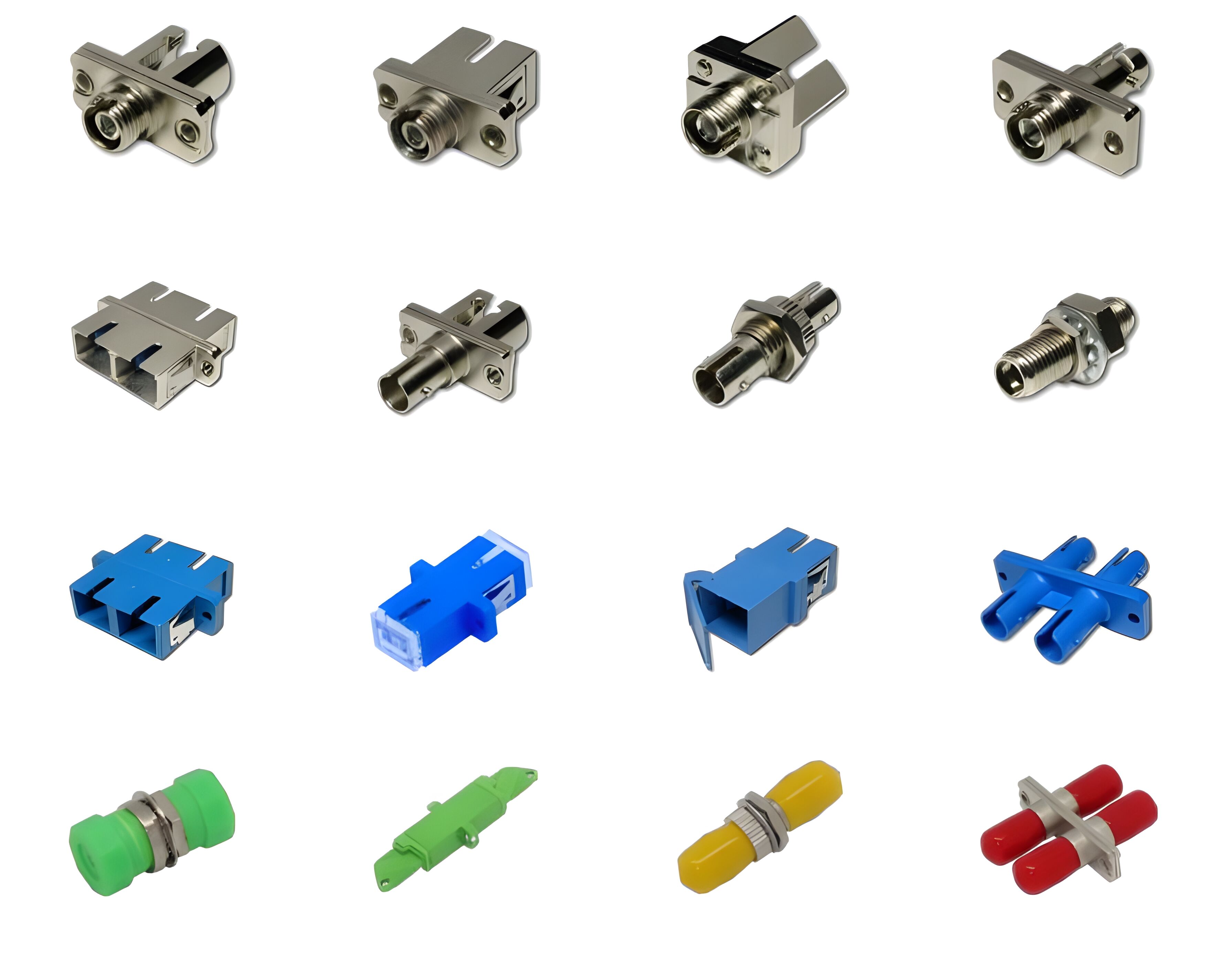 St Female To Lc Female Adapter Singlemode / Multimode Metal, St Adapter ...