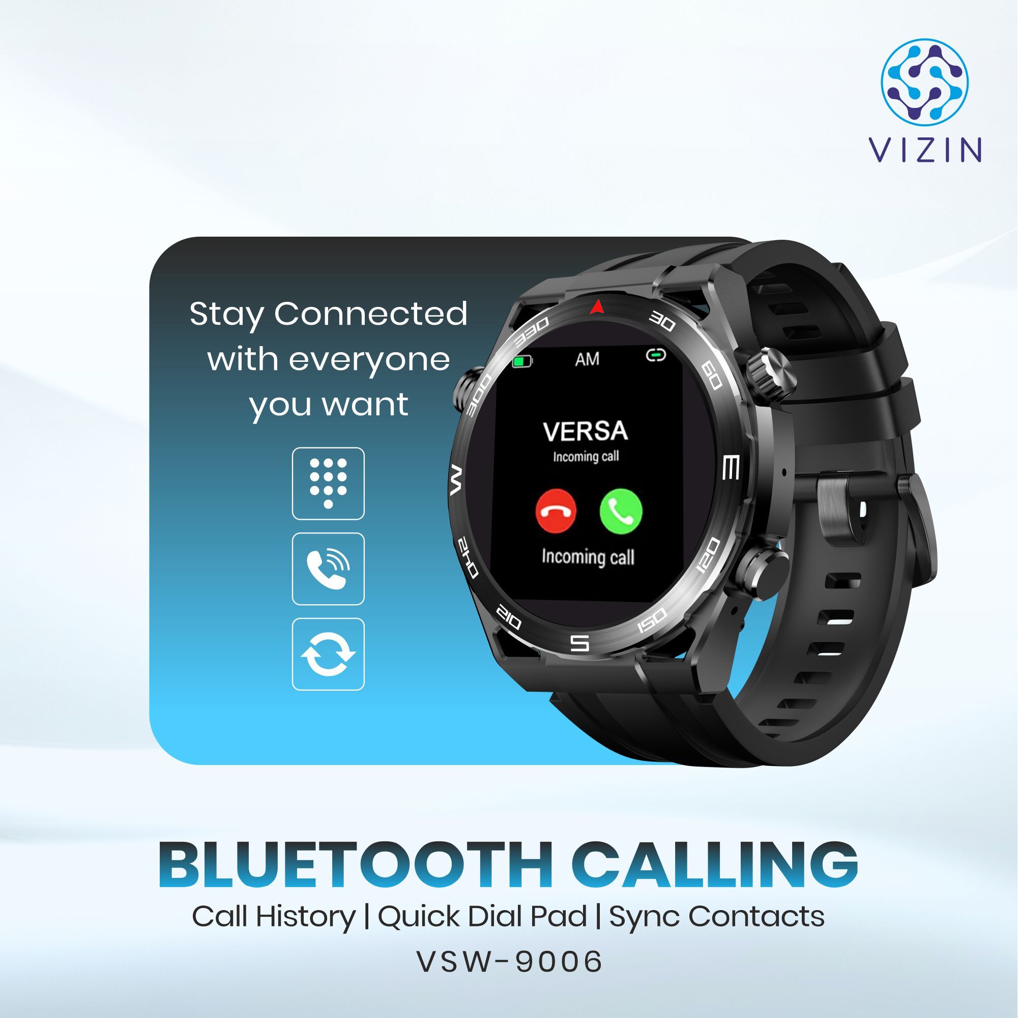 Vsw-9006 Calling Smart Watch 1.53" Screen With Smart Split Screen ...