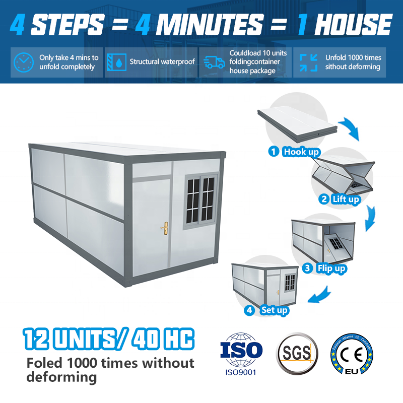 Fast Build Prefab House 20ft 40ft Modular Folding Container House ...