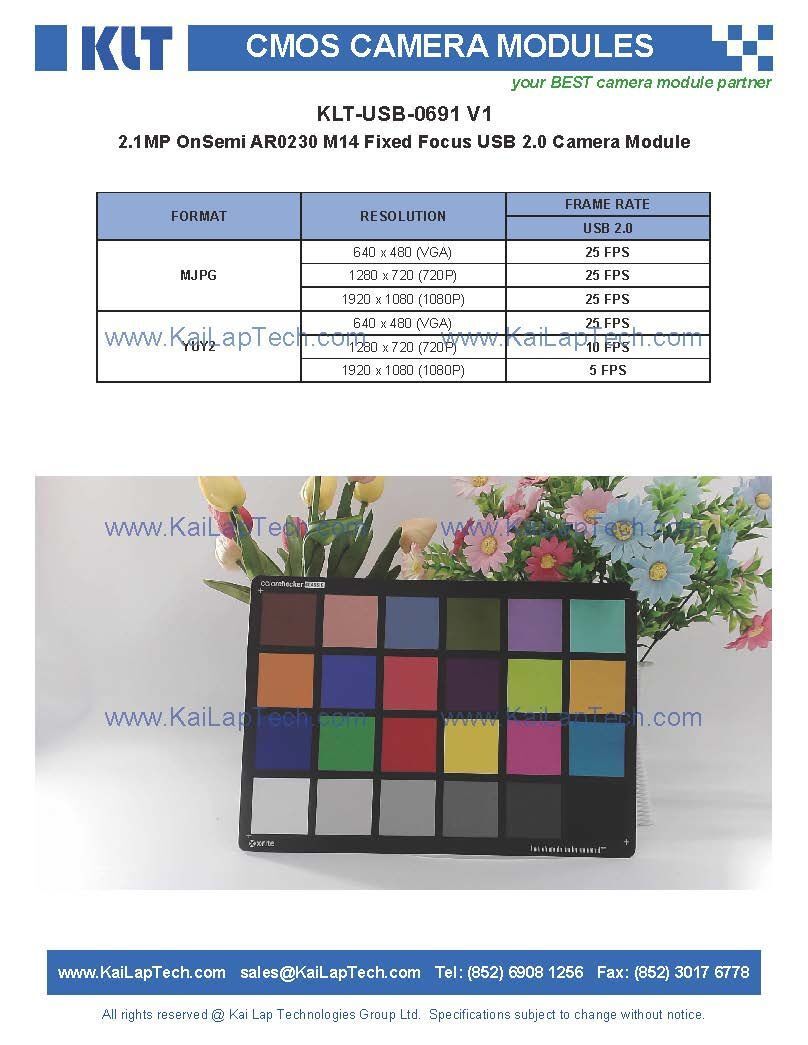 Bulk Buy Hong Kong SAR Wholesale Klt-usb-0691 V1 2.1mp 0691 Ar0230 M14 ...