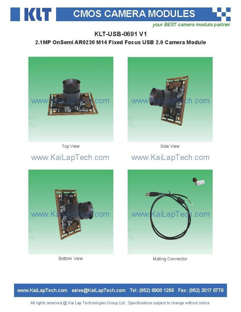 Bulk Buy Hong Kong SAR Wholesale Klt-usb-0691 V1 2.1mp 0691 Ar0230 M14 ...
