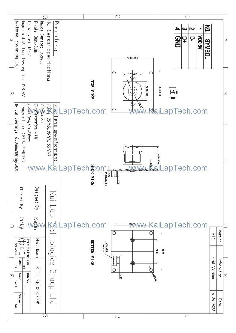 Bulk Buy Hong Kong SAR Wholesale Klt-usb-0691 V1 2.1mp 0691 Ar0230 M14 ...