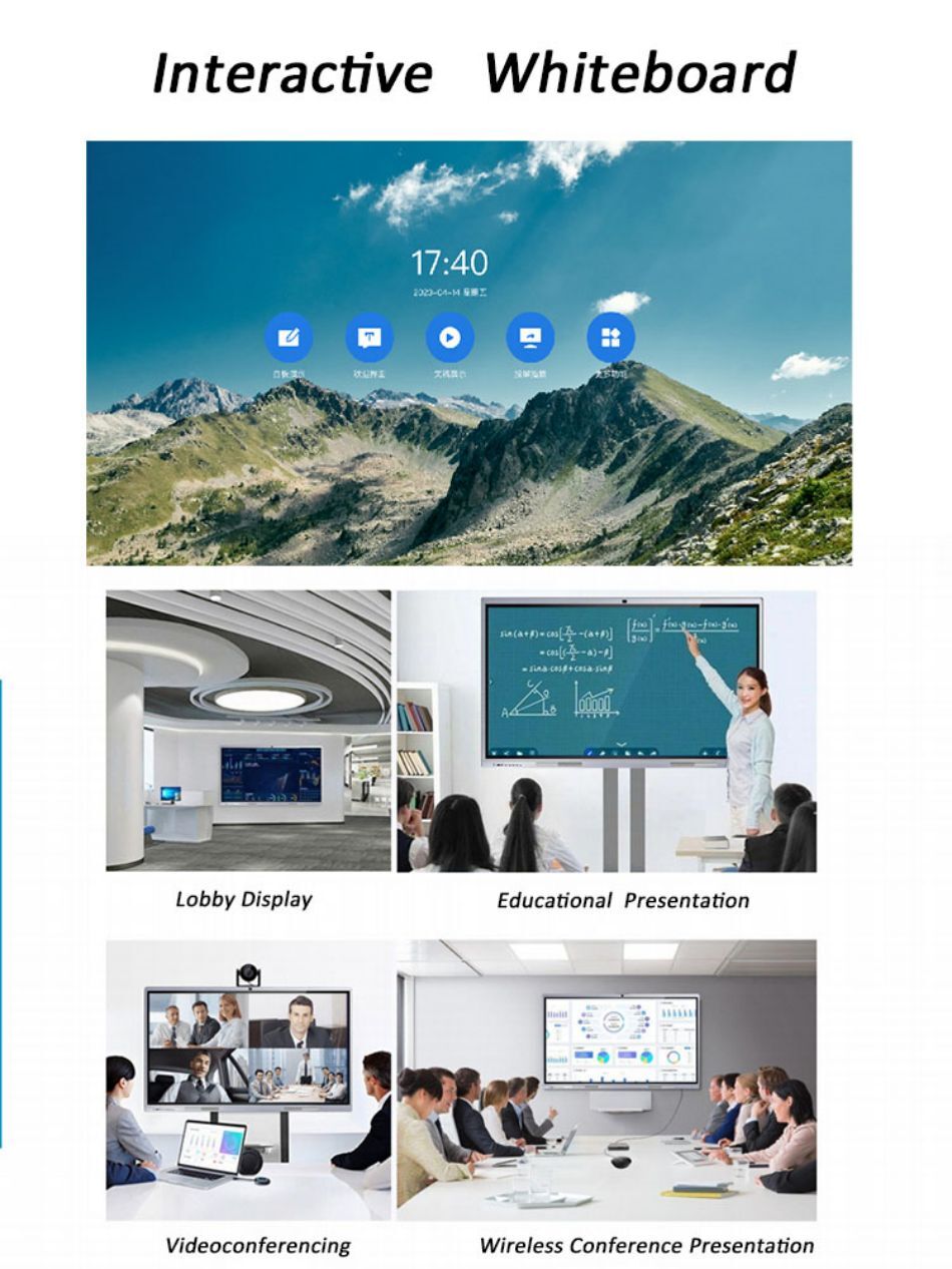 55 Inch Led Screen Interactive Smart Board High Quality Video And Audio ...