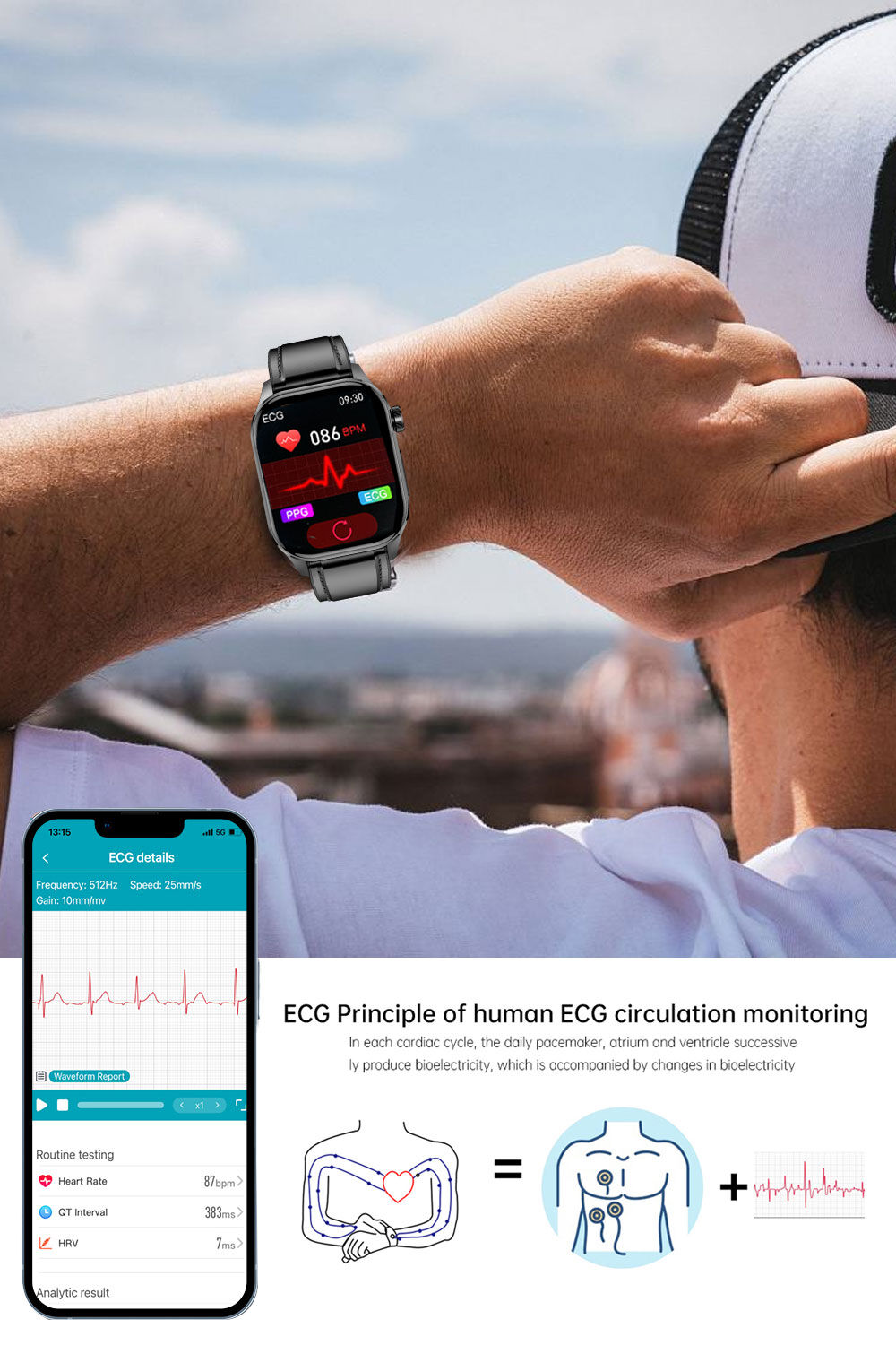 Buy Wholesale China New Medical Health Smart Watch Ecg Calling ...