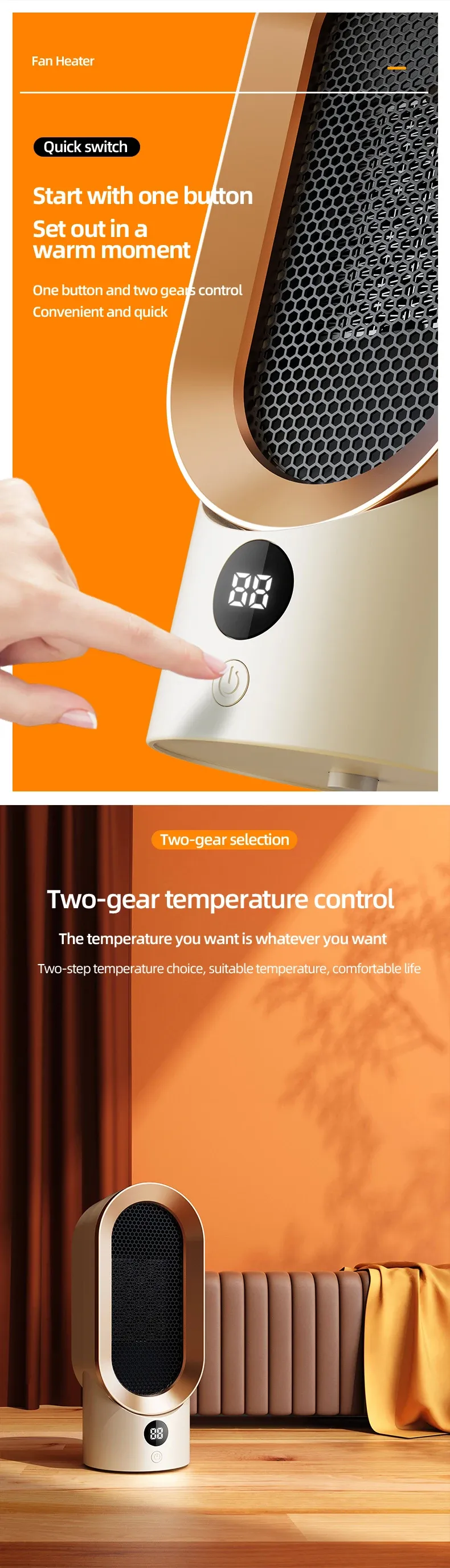 Buy Wholesale China Intelligent Temperature Control Home Mini Heater ...