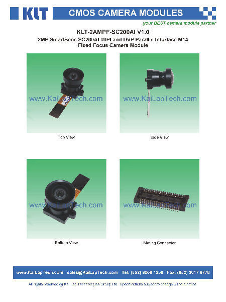 Buy Hong Kong SAR Wholesale Klt-2ampf-sc200ai V1.0 2mp Smartsens ...