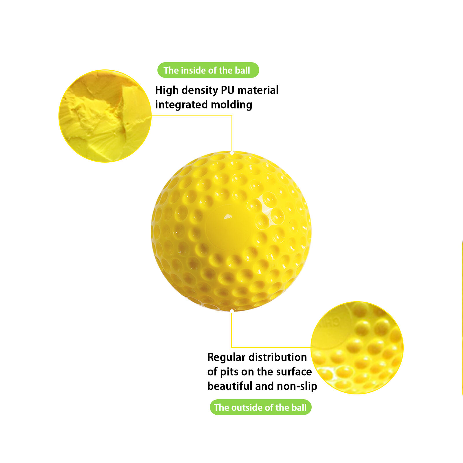 Factory Sale Dimple Balls For Batting Super Hard Training Dimpled Ball ...