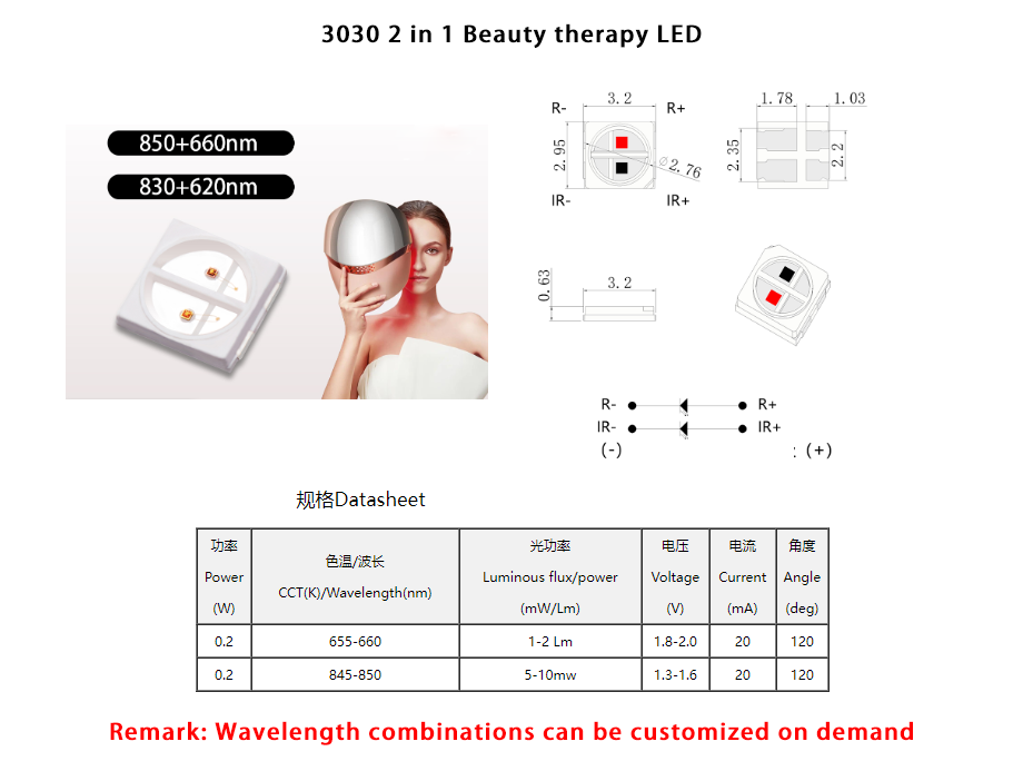 Buy Wholesale China Ir Chip Smd 3030 Ir Infrared 850+660nm Smd Led For ...