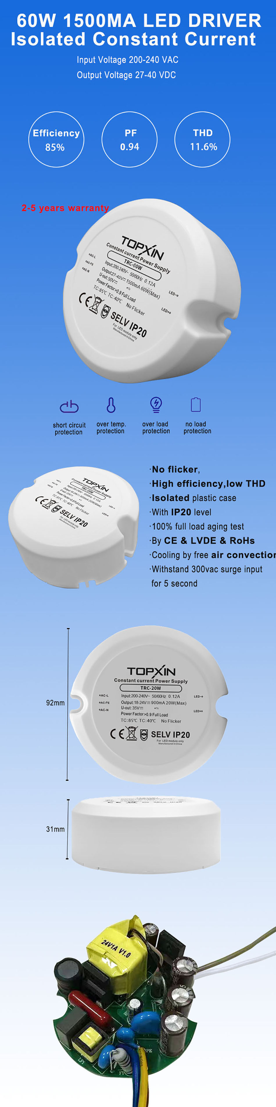 Buy Wholesale China Wholesale Oem Odm 60w 1500ma Constant Current ...