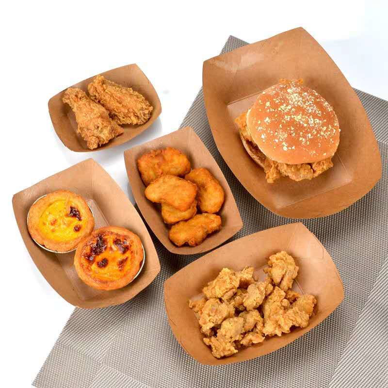 Disposable Eco Friendly Food Grade Kraft Paper Plates #6 For ...