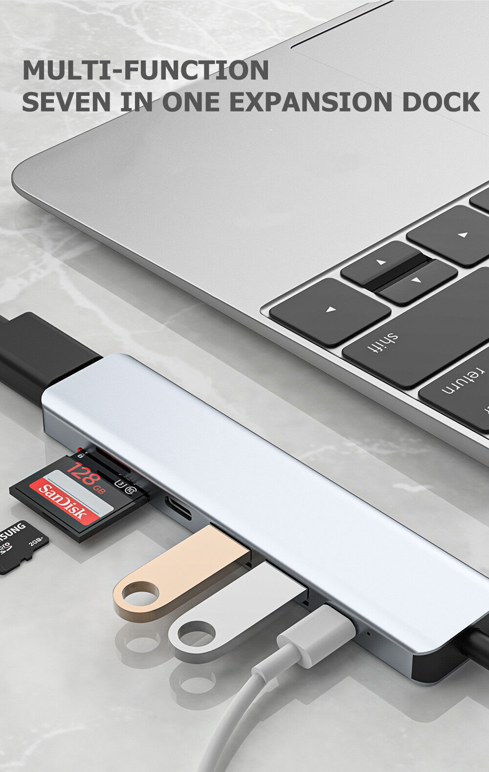 Hot Selling 7 In 1 Hub Type-c Usb2.0 Hub For Apple Computer With Usb3.0 ...