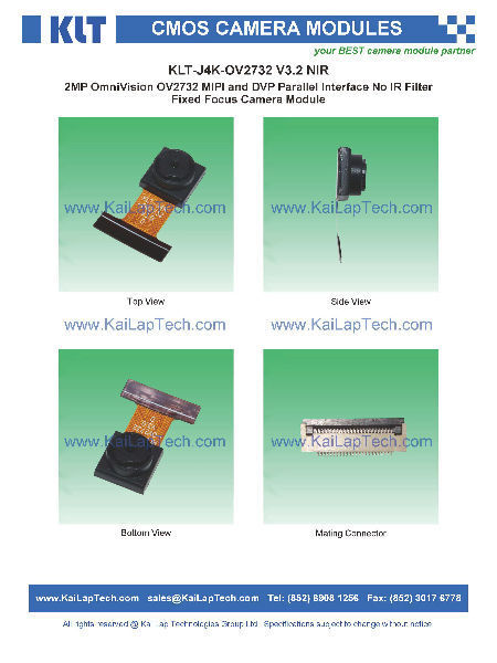 Buy Wholesale Hong Kong SAR Klt-j4k-ov2732 V3.2 Nir 2mp Ov2732 Mipi And ...