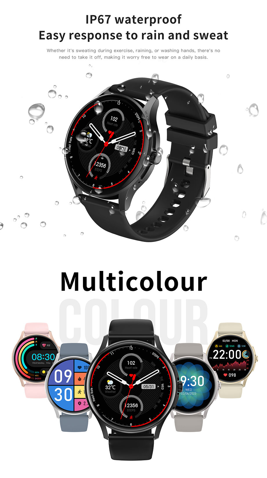 New Trend Minimalist Style Nsy09 Smartwatch Bt 5.1 Call Hrv Ecg Reloj ...