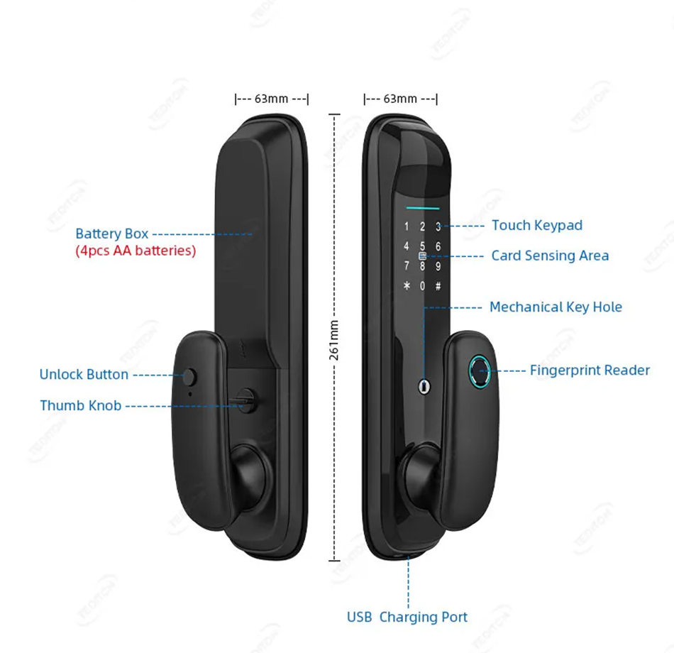 Bulk Buy China Wholesale Biometrical Electronic Smart Door Lock With ...