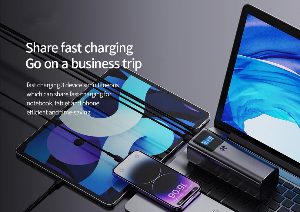 Usb Type C Pd3.1 140w Power Bank Tft Smart Display 3 Ports Outdoor ...