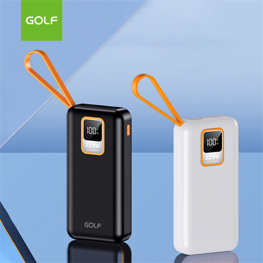 10000mah Mini Power Bank Built In Cable Lithium Mobile Charger ...