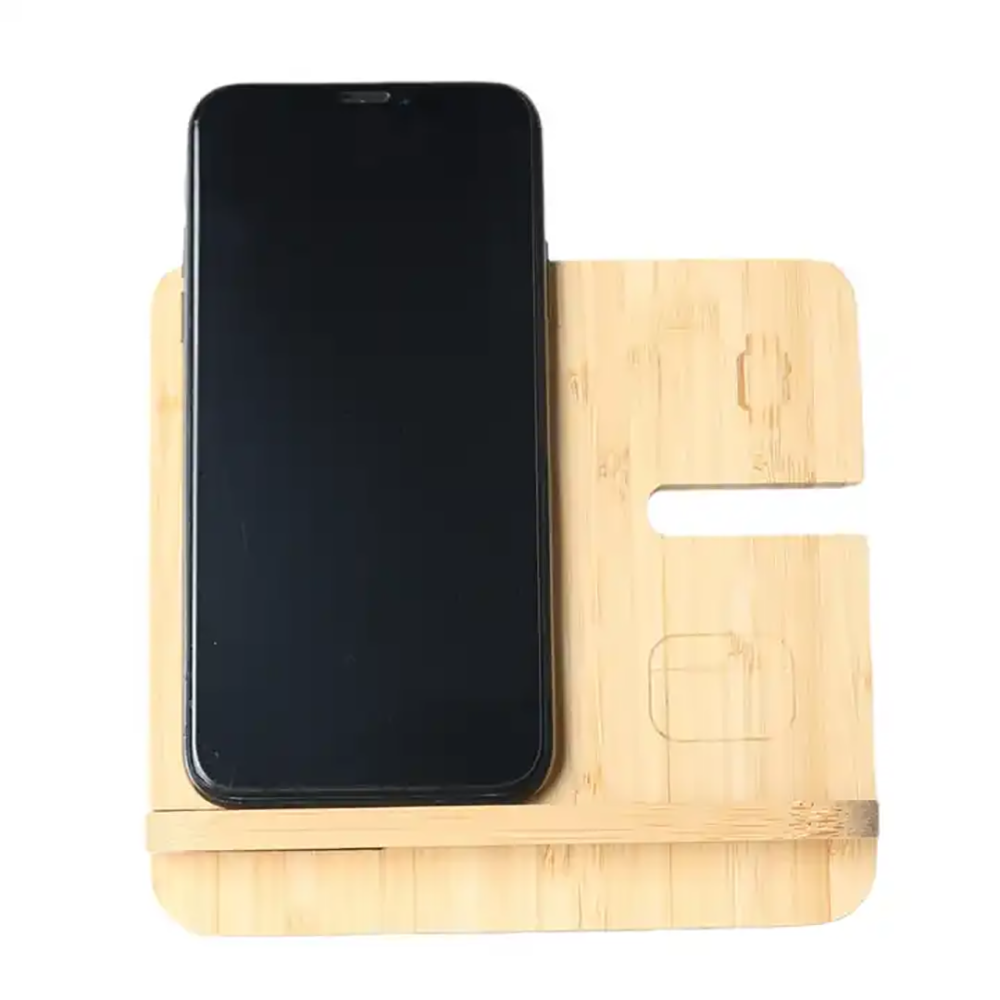 Buy Wholesale China 15w Bamboo Wood 3 In1 Multifunction Wireless ...