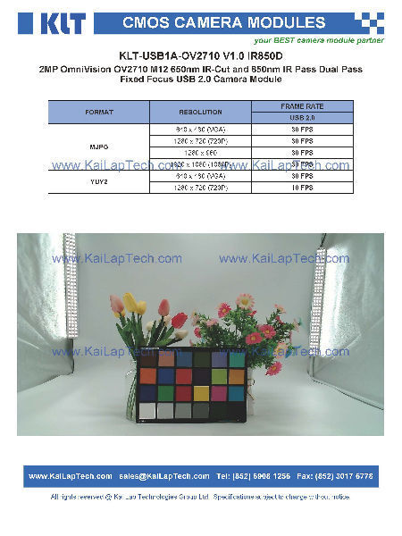 Bulk Buy Hong Kong SAR Wholesale Klt-usb1a-ov2710 V1.0 Ir850d 2mp ...