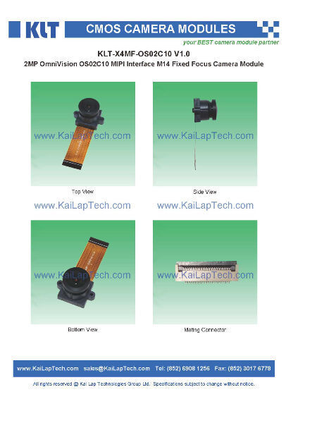 Buy Wholesale Hong Kong SAR Klt-x4mf-os02c10 V1.0 2mp Os02c10 Mipi ...