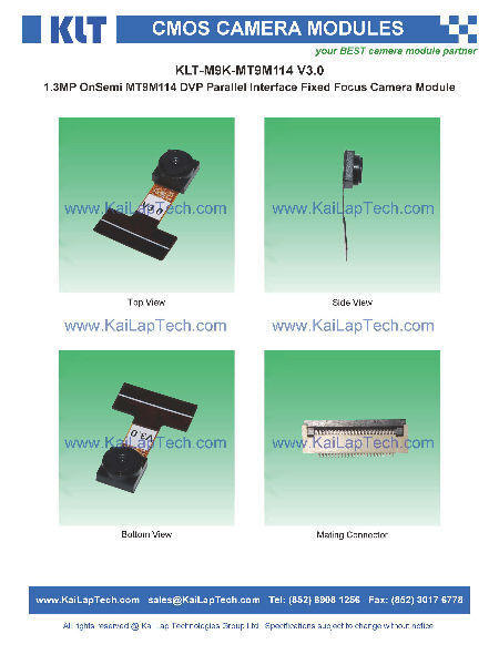 Buy Wholesale Hong Kong SAR Klt-m9k-mt9m114 V3.0 1.3mp Mt9m114 Dvp ...