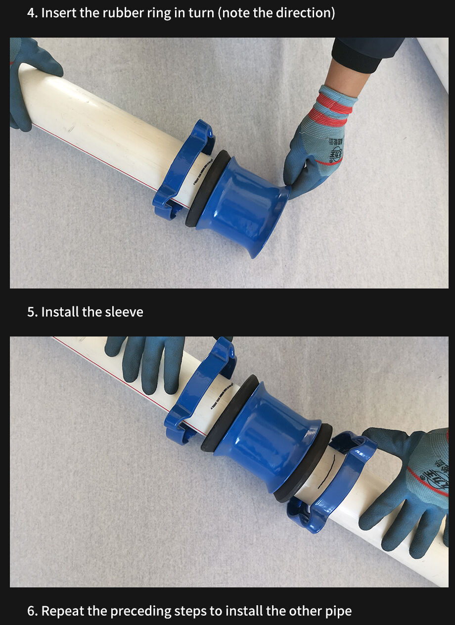 Ductile Iron Wide Range 4'' Universal Flexible Joint Coupling For Steel ...