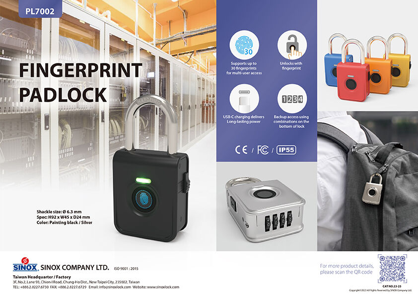 Smart Fingerprint Padlock (cabinet/bicycle/locker/door/bag/safe)-pl7002 ...