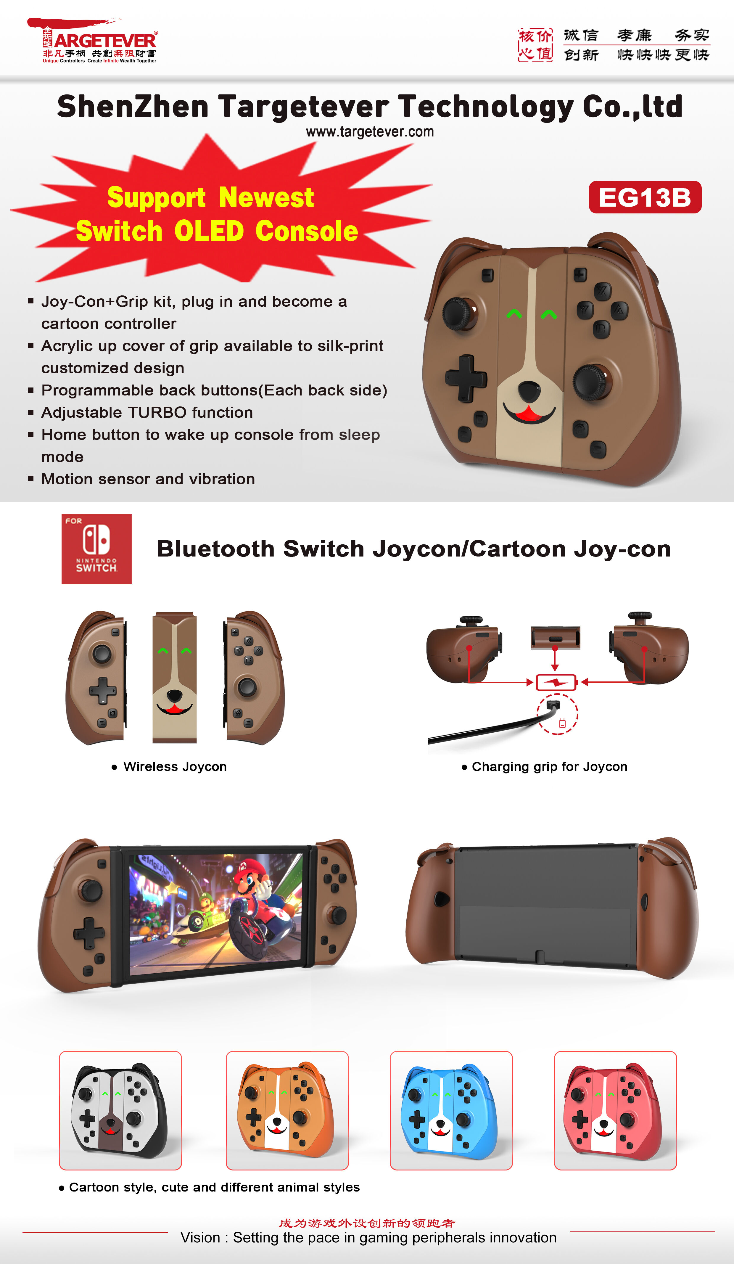 Buy Wholesale China Hot Selling Cute Cartoon Switch Joy-con Controller ...