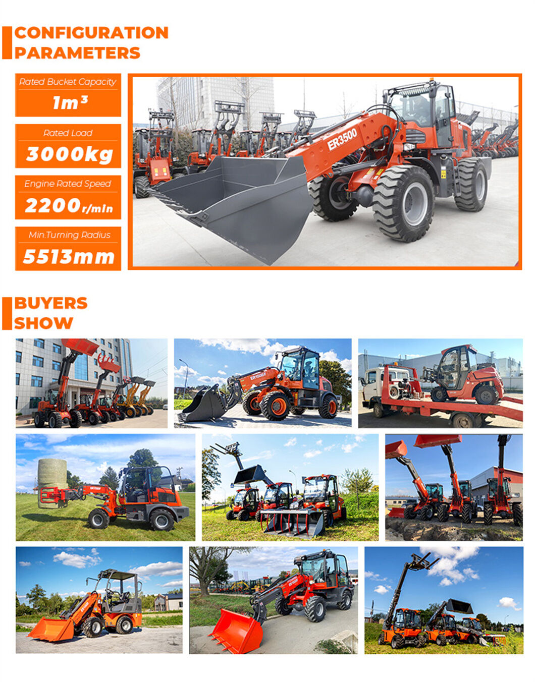 Everun Hot Sale 3ton Er3500 Machinery With Ce Approved Farm Hydraulic ...