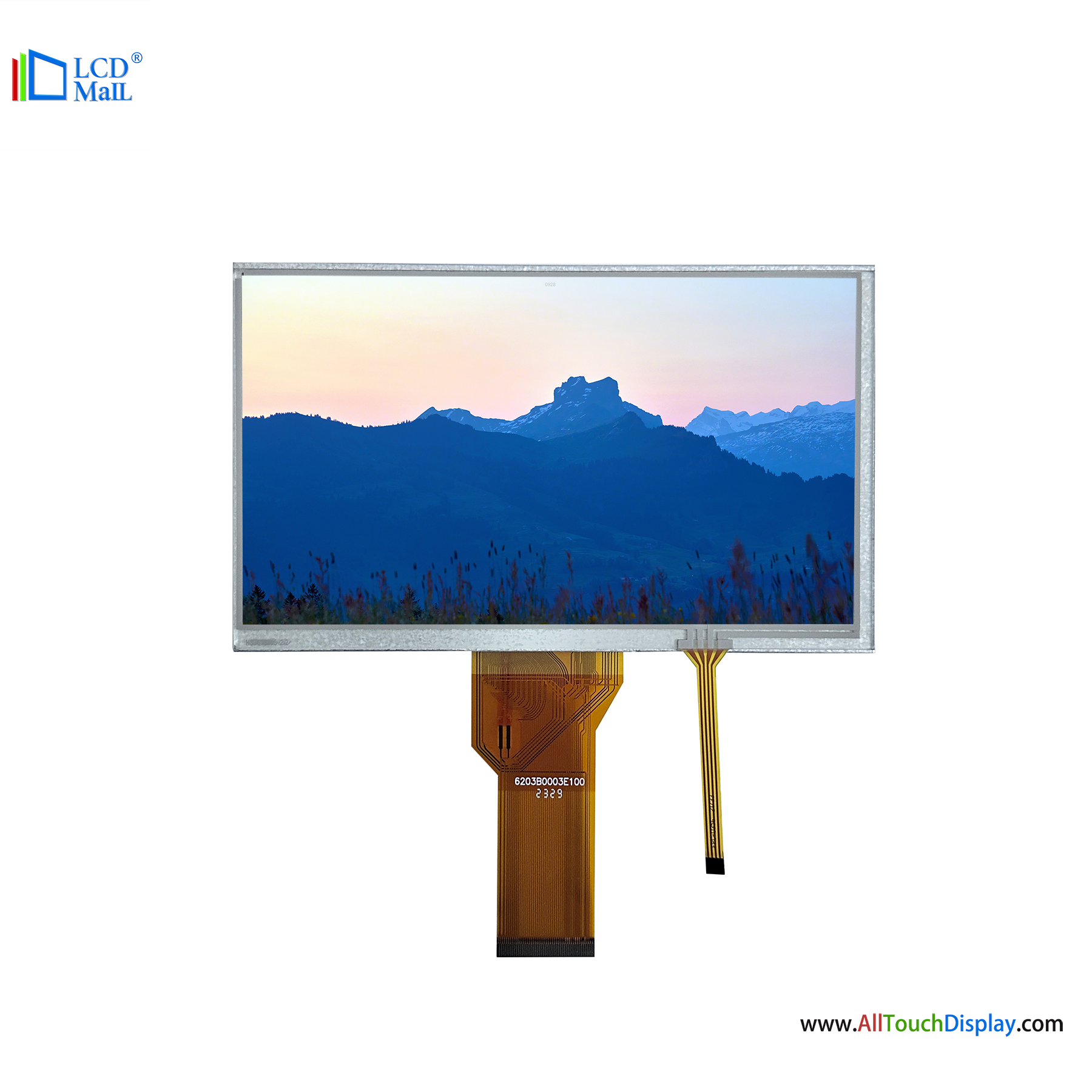 7 Inch Tft Lcd Display Module 800*480 350 Nits Lcd Screen With Rgb ...