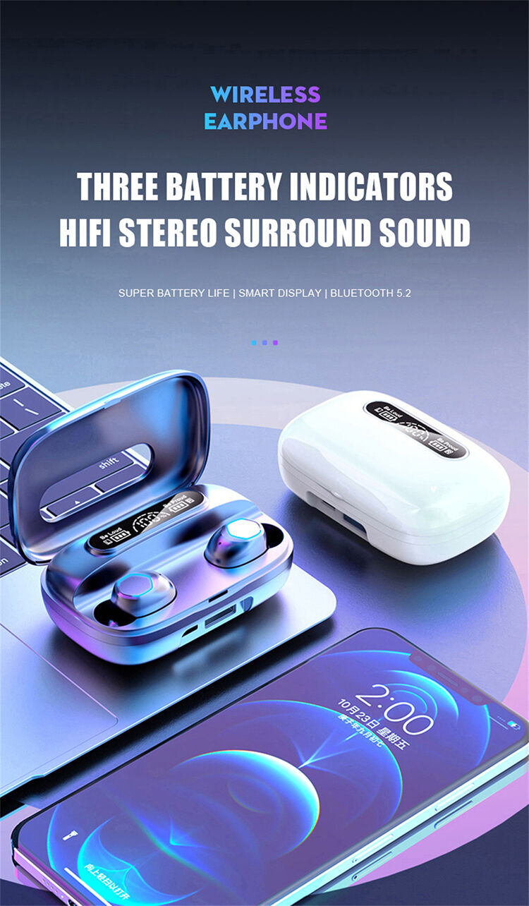 Buy Wholesale China M9 Tws Bt5.2 Wireless Earphone 9d Hd Stereo Touch ...