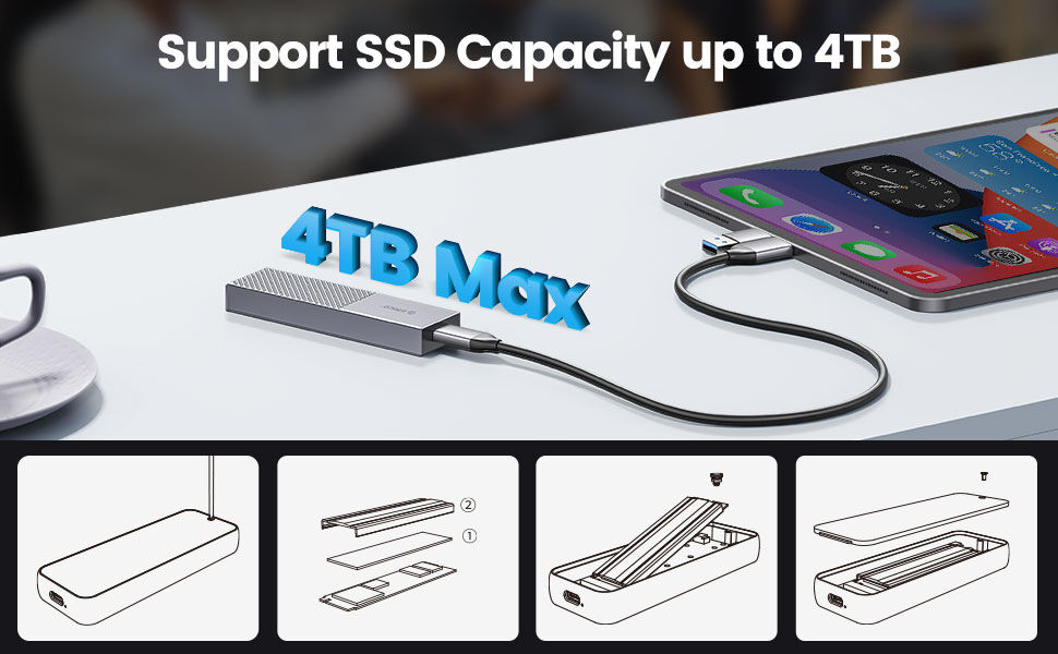 Buy Wholesale China Factory Oem Usb4 M.2 Nvme Ssd Hdd Enclosure 40gbps ...