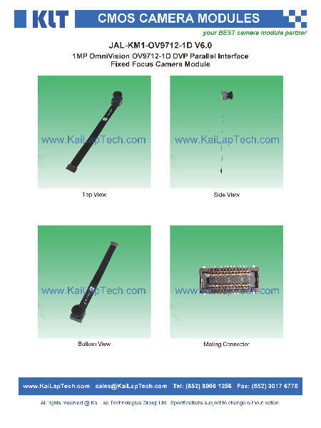 Buy Wholesale Hong Kong SAR Jal-km1-ov9712-1d V6.0 1mp Ov9712-1d Dvp ...