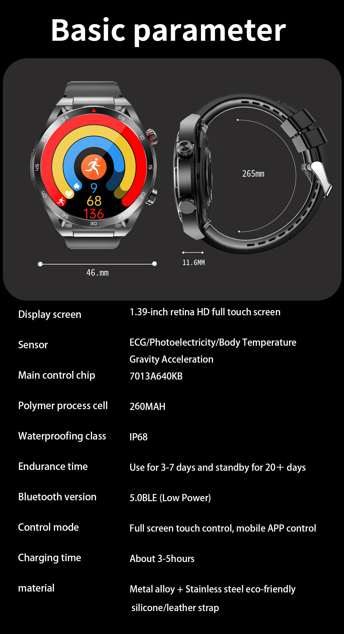 Compre 2024 Nuevo Reloj Inteligente Ecg Ppg V450 Ai Diagnóstico Médico ...