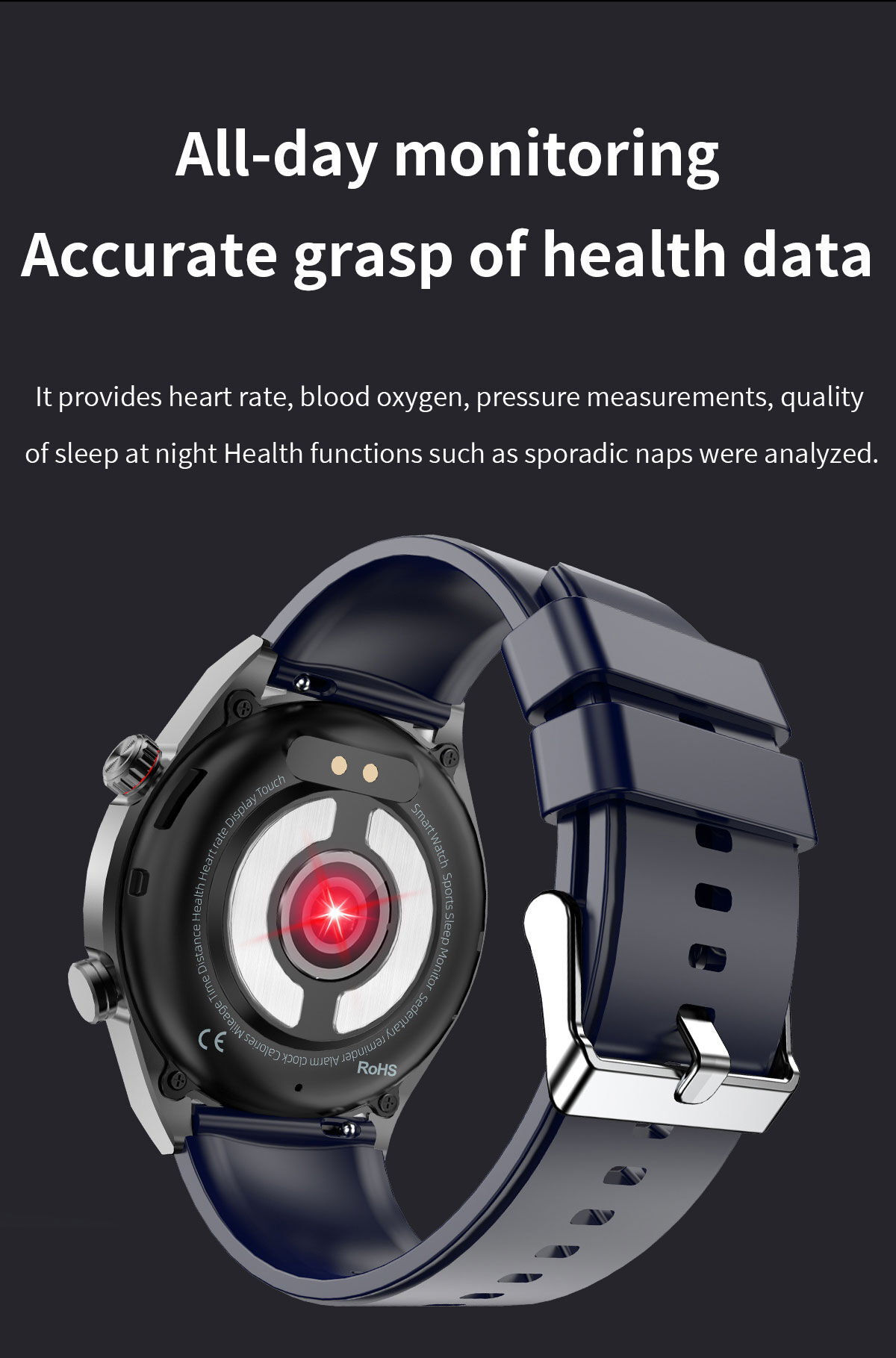 Compre 2024 Nuevo Reloj Inteligente Ecg Ppg V450 Ai Diagnóstico Médico ...