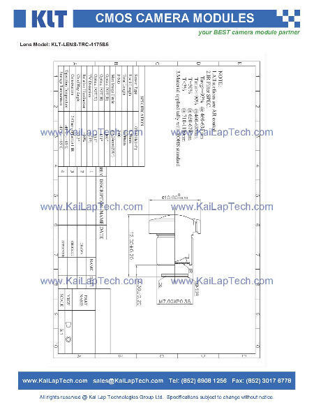 Klt-s7mf-ov9281 V1.0 1mp Ov9281 Global Shutter Mipi And Dvp Interface ...