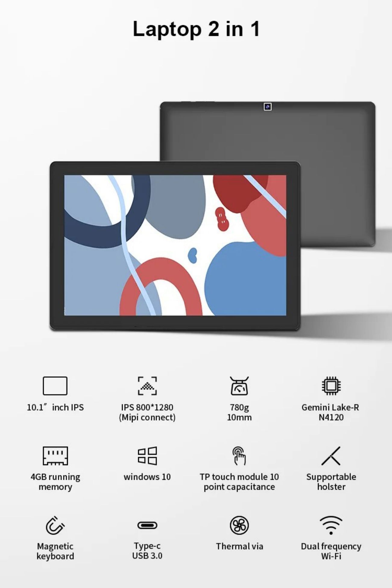 Buy Wholesale China Top Brands 10.1 Inch 2 In 1 Laptop Win 10 System ...